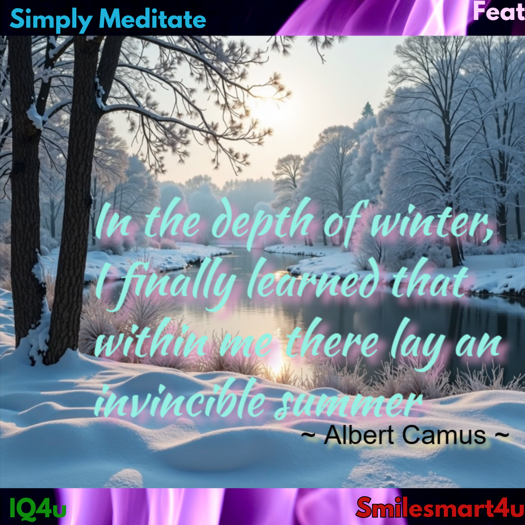 IQ4u Simply Meditate – 250211 – Albert Camus – SMILESM.art
